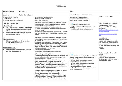 KS2_Maths_Investigation_The Greeks_Schemes of Work_SEN | Teaching Resources