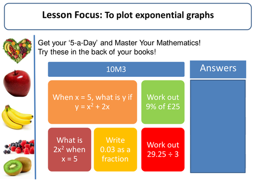 Quadratic, Cubic, Reciprocal, Exponential Graphs! | Teaching Resources Quadratic, Cubic, Reciprocal, Exponential Graphs! | Teaching Resources