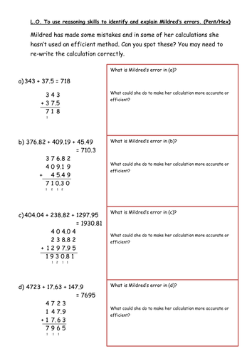 Reasoning: Compact Column Addition (with answers) by ...