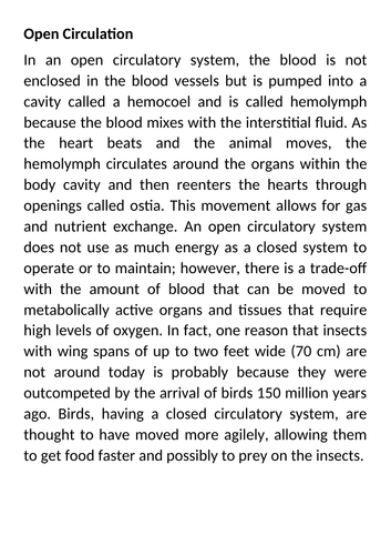 A Level Biology Types of Circulation Lesson & Activities | Teaching ...