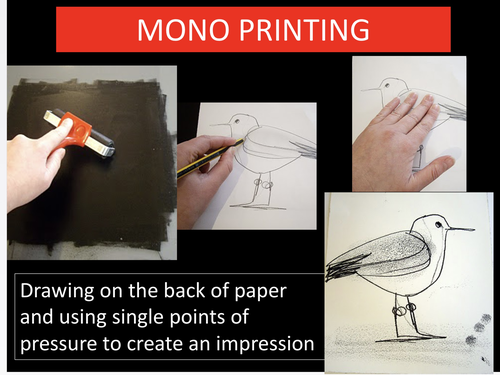 An informative printing presentation for ART: relief, monoprinting and ...