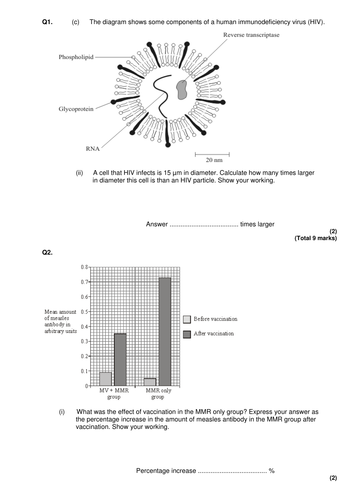 New AQA (2016) Year 1 Biology (AS) - HIV - Flipped Learning | Teaching ...