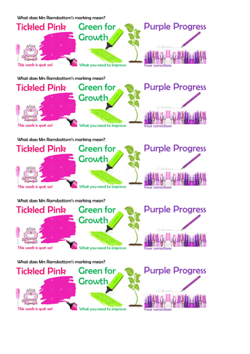 Marking posters & mini versions for books | Teaching Resources