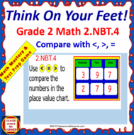 Grade 2 THINK ON YOUR FEET MATH! 2.NBT.4 Interactive Test Prep Game: or ...