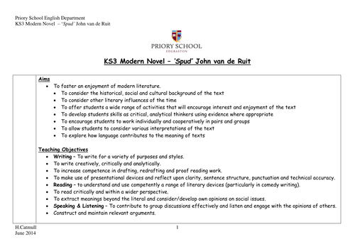 Spud Scheme of Work | Teaching Resources