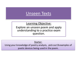 'The Trees Are Down' poem unseen exam question | Teaching Resources