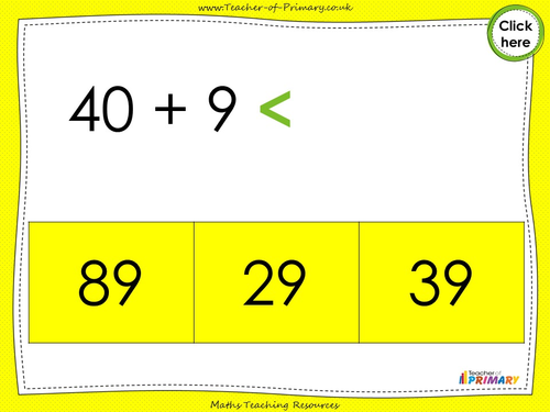 Comparing Numbers Up to 100 - Year 2 | Teaching Resources