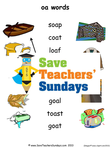Oa Phonics Worksheets, Activities, Flash Cards, Lesson Plans and Other ...