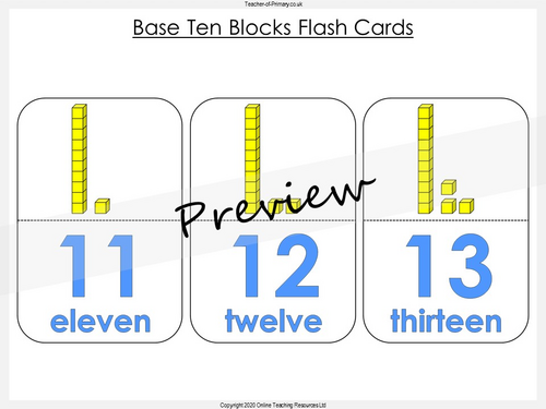 Base Ten Blocks - Representing Numbers 11-19 | Teaching Resources