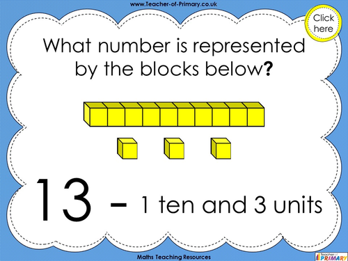 Base Ten Blocks - Representing Numbers 11-19 | Teaching Resources