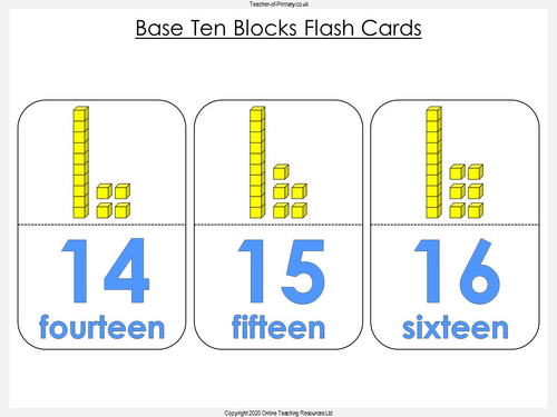 Base Ten Blocks - Representing Numbers 11-19 | Teaching Resources