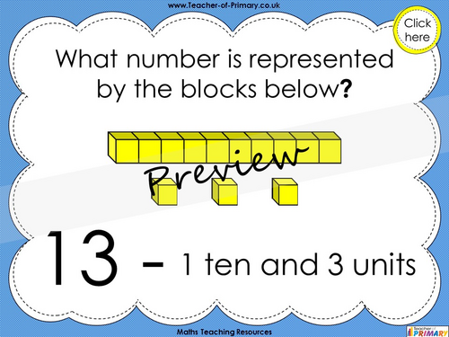 Base Ten Blocks - Representing Numbers 11-19 | Teaching Resources