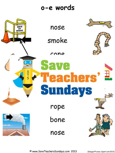 O-e Phonics Worksheets, Activities, Flash Cards, Lesson Plans and Other ...