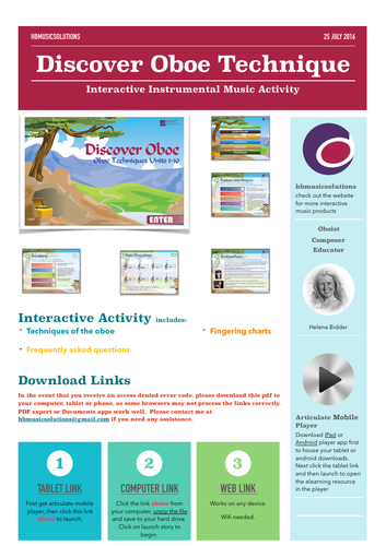 Discover Oboe Technique Interactive Module | Teaching Resources