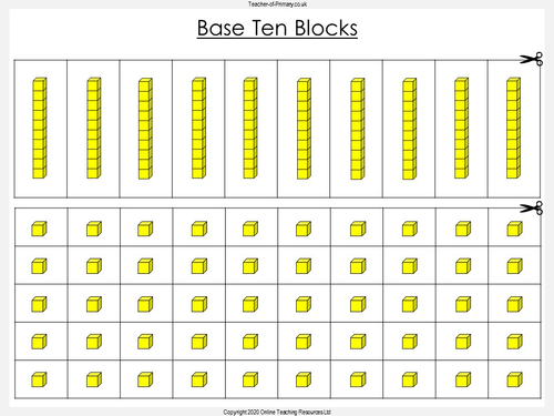 Base Ten Blocks - Representing Numbers 21 to 99 | Teaching Resources