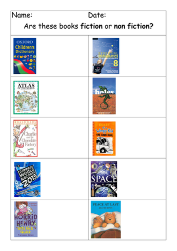 Fiction or Non Fiction? Worksheet, help card, SEN, ASD by jlp76 ...
