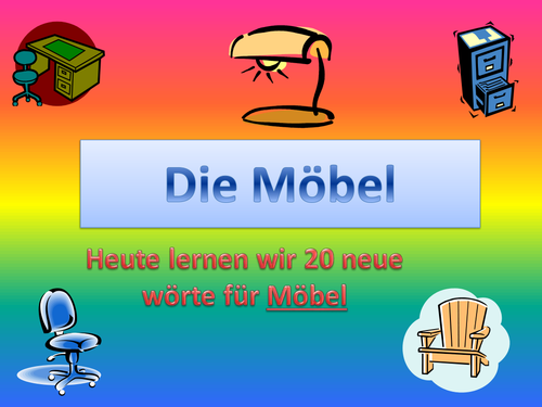 Die Möbel - Furniture - vocab lesson KS3 or KS4 revision | Teaching ...