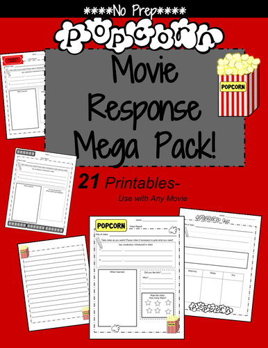Movie Response Sheet: Video Review | Teaching Resources