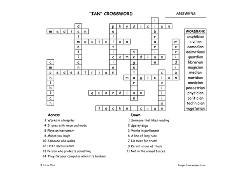 Suffix word work: IAN | Teaching Resources