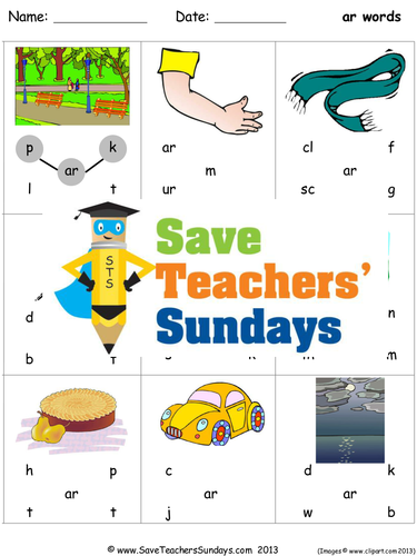 Ar Phonics Worksheets, Activities, Flash Cards, Lesson Plans and Other ...