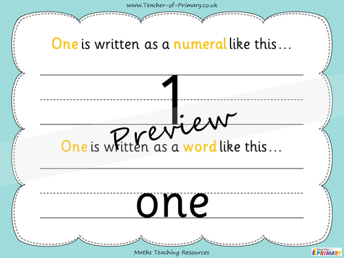 Number 1 - EYFS | Teaching Resources