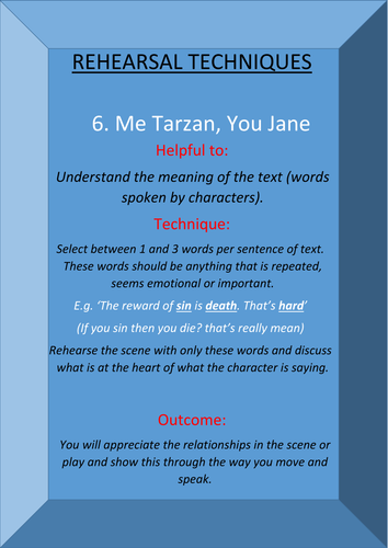Drama devising techniques posters by naomi_demon - Teaching Resources - TES