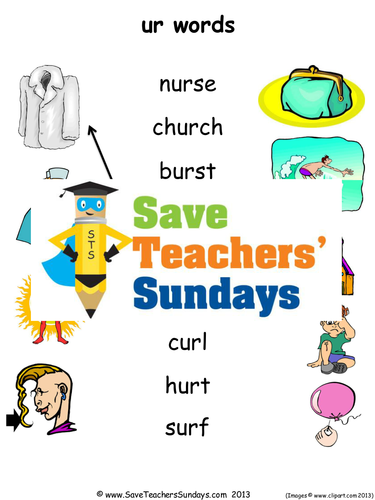 Ur Phonics Worksheets, Activities, Flash Cards, Lesson Plans and Other ...