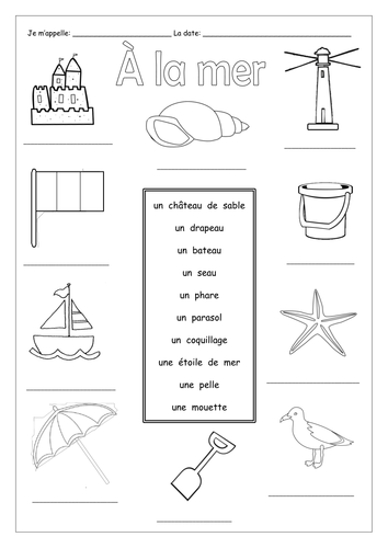 FRENCH - À La Mer | Teaching Resources
