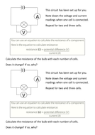 Voltage and Resistance KS3 SOW | Teaching Resources