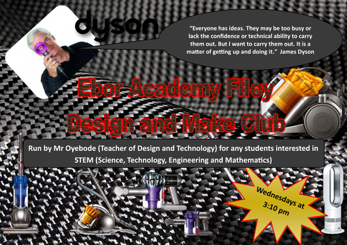Design and Technology Club Posters by michaeloyebode - Teaching ...