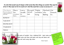 Get organised: plan for a work-life balance - template charts to ...