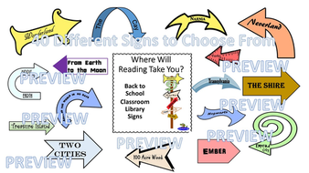 Back to School Library Signs - Where Will Reading Take You? | Teaching ...