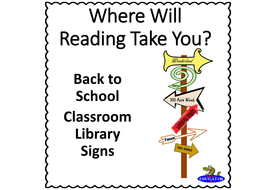 Back to School Library Signs - Where Will Reading Take You? | Teaching ...
