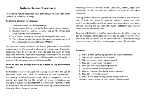 KS4 AQA GCSE Chemistry (Science) Using the Earth's Resources ...