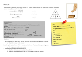 Pressure calcuations | Teaching Resources