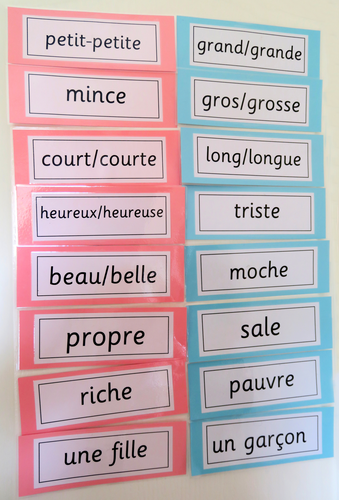 FRENCH - Adjectives - Les Adjectifs (les Contraires) - Worksheets ...