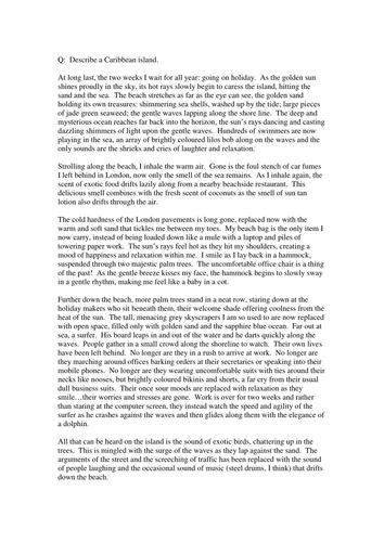 Aqa Language Paper 1 Section B Descriptive Writing Teaching Resources