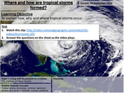 Where and How do Tropical Storms Form? - AQA2016 | Teaching Resources