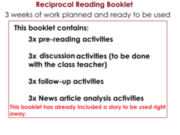 1# - Reciprocal Reading Booklet - 3 weeks of activities - Strap box ...