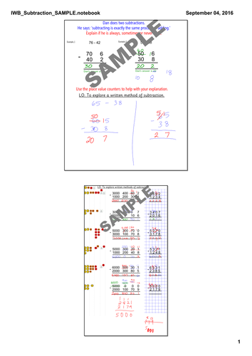 Year 4 Addition & Subtraction Whiteboard Resource | Teaching Resources