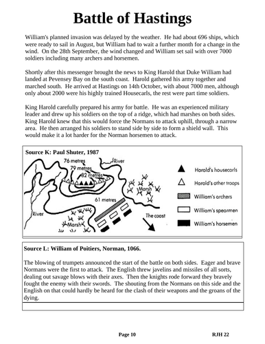 The Norman Conquest of England Booklet | Teaching Resources