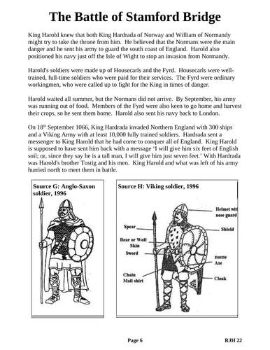 The Norman Conquest of England Booklet | Teaching Resources