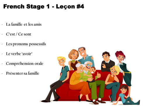 French as a foreign language 04, beginners/elementary: family, friends ...