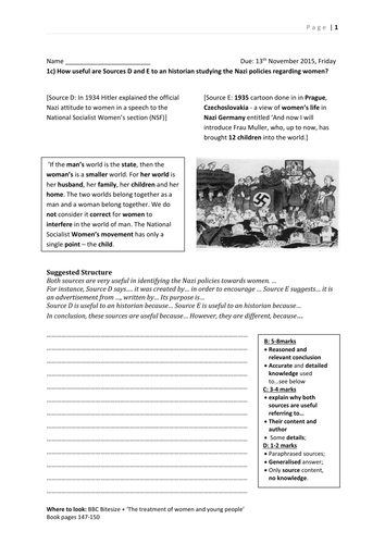 Nazi Germany (WJEC History) Lessons Bundle 1 | Teaching Resources