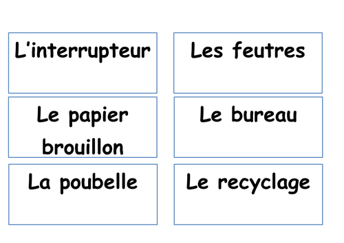 Display / Activity - French labels for classroom objects | Teaching ...