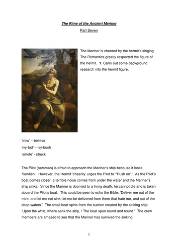 The Rime of the Ancient Mariner - A-Level Resources | Teaching Resources