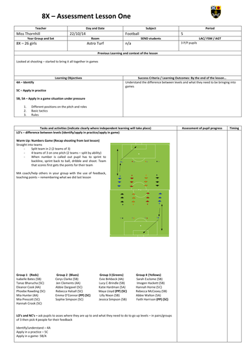 Year 8 Football Lesson Plans - Set of 8 | Teaching Resources