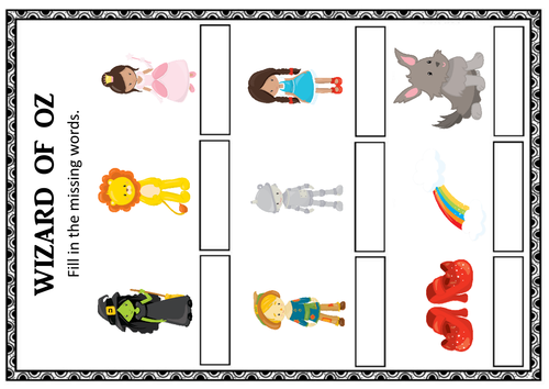 WIZARD OF OZ STORY RESOURCES- EYFS KS1-2 ENGLISH LITERACY DISPLAY ...