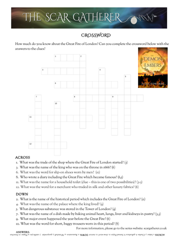 Great Fire of London crossword and word search | Teaching Resources
