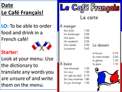 Lesson PowerPoint - Le Café Français Role-play | Teaching Resources